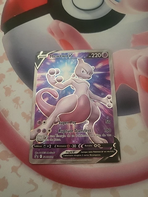 CARTE POKEMON MEWTWO SWSH229 PROMO Ultra Rare V FA Epée et Bouclier GO ...
