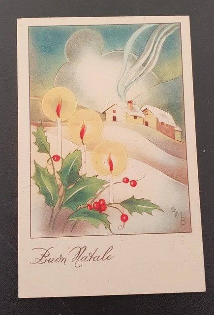 CARTOLINA ANTICA DI Buon Natale viaggiata anno 1964 EUR 5,00 - PicClick IT
