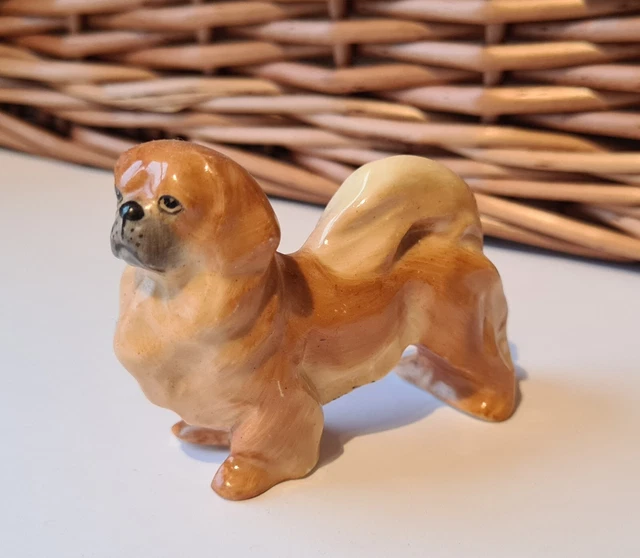 VINTAGE ROYAL WORCESTER Doris Lindner Dog Figure- PEKINESE (Standing ...