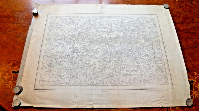 FIRST EDITION 1882 Ordnance Survey Map Original Horsham Reigate Hoathly ...