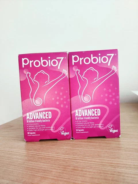 2 X PROBIO7 Advanced Formula Probiotics - 90 Vegan Capsules Exp:2026 £30.00 - PicClick UK