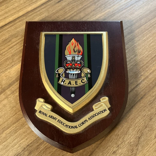 ROYAL ARMY EDUCATIONAL Corps regimental mess wall plaque RAEC £26.02 ...