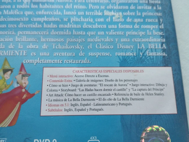 THE SLEEPING BEAUTY Classics WALT DISNEY DVD + Extras Spanish English ...