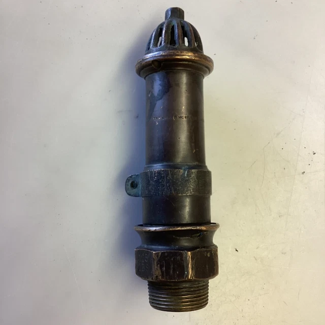 VINTAGE MORRISON 1 1/4”brass steam pressure relief valve , steam ...