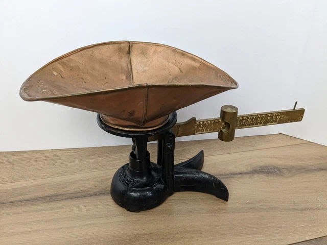 ANTIQUE GURNEY HAMILTON Cast Iron Store Counter Top Balance Scale ...