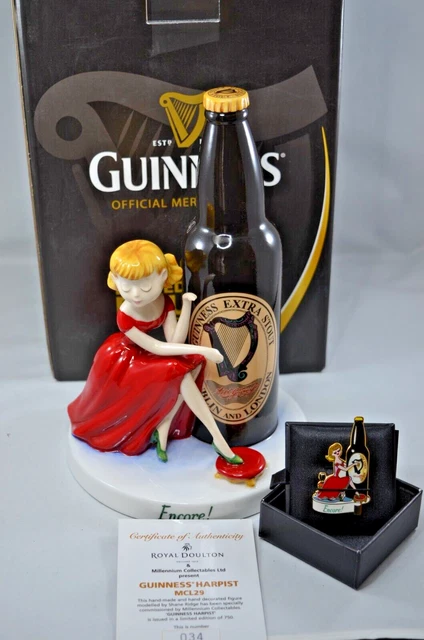 ROYAL DOULTON LTD. Ed. Guinness Harpist Mcl29 Boxed With Badge ...