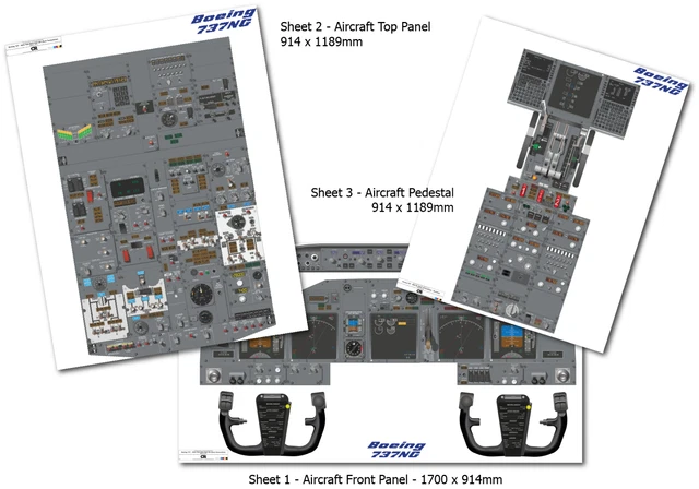 BOEING 737NG Family Cockpit Training Poster - Full Size £120.00 ...