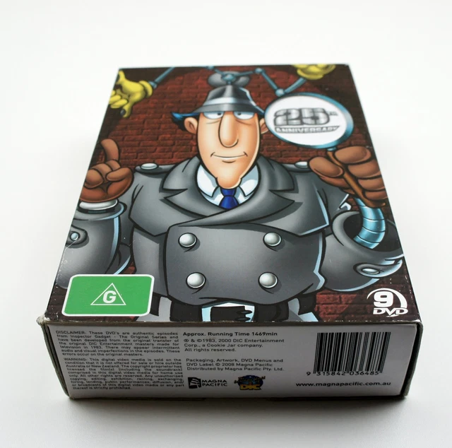 INSPECTOR GADGET 25TH Anniversary DVD Box Set 9 Disc Set Region 4 PAL ...