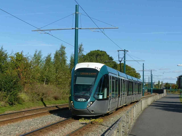 PHOTO 6X4 TRAM to Clifton NET Citadis tram 217 approaching Wilford Lane ...