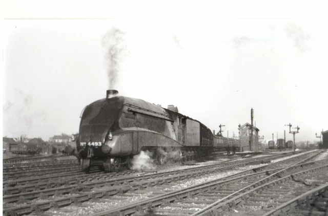 RAIL PHOTO LNER 462 A4 4493 Leaving Cambridge station Cambridgeshire ...