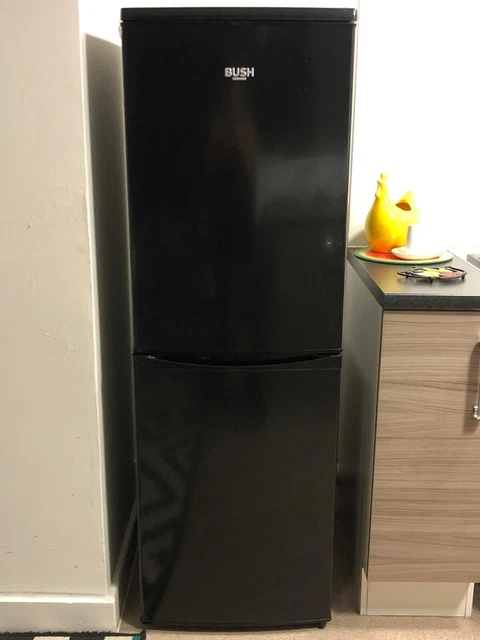 BUSH BFFF50152B FREESTANDING Fridge with Bottom Freezer - Black - Used ...