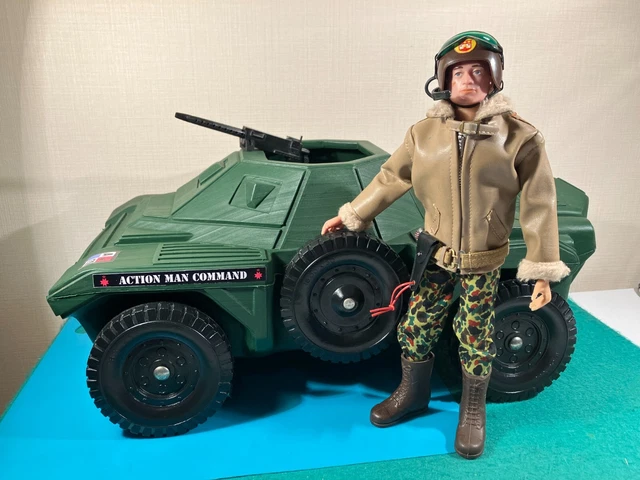 VINTAGE 1968 ACTION MAN Armoured Car With Armoured Car Commander 100% ...