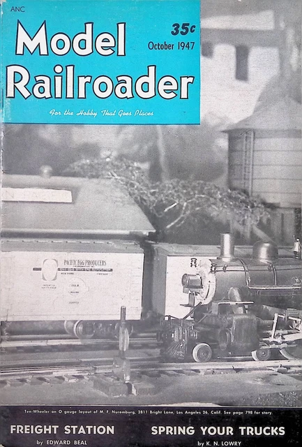MODEL RAILROADER MAGAZINE October 1947 Freight Station, Spring Your ...