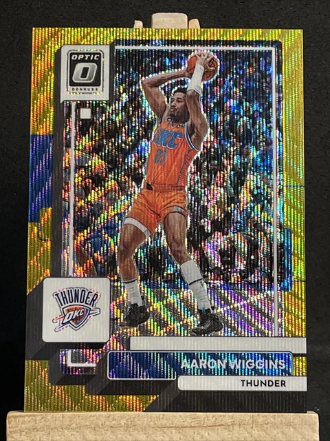 2022 23 Donruss Ottico Aaron Wiggins Gold Wave Prizm 10 10 Ultima
