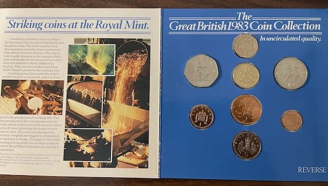 THE GREAT BRITISH 1983 Coin Collection - 8 Uncirculated Coins Set ...