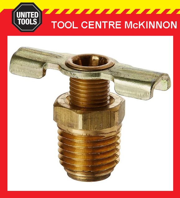 AIR COMPRESSOR TANK 1/4 Bsp Drain Plug Valve / Tap / Drain Cock With T ...