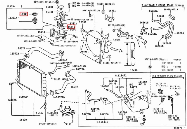 GENUINE HILUX LN110 LN109 LN108 2L 3L Top Upper Thermostat Housing ...