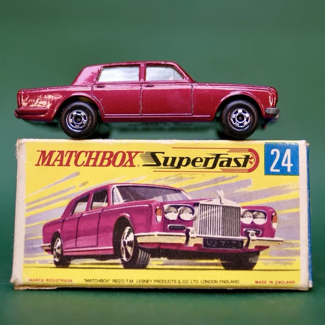 MATCHBOX SUPERFAST 24 ROLLS ROYCE SILVER SHADOW In Box 1970-73 Green ...