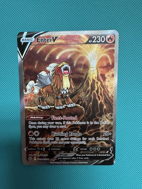 POKÉMON TCG ENTEI V Crown Zenith: Galarian Gallery GG36/GG70 Holo Ultra ...