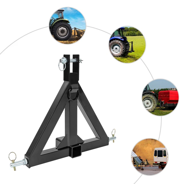3 POINT LINKAGE TOW HITCH - Compact Tractor Mounted Towing Cat 1 ...