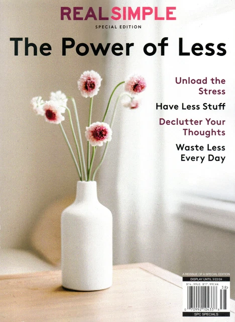 REAL SIMPLE MAGAZINE The Power of Less 2024 Reissue of a Special ...