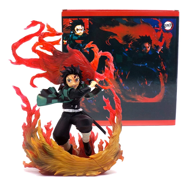 ANIME DEMON SLAYER Kimetsu no Yaiba Tanjiro Kamado Fire Gold Figure ...