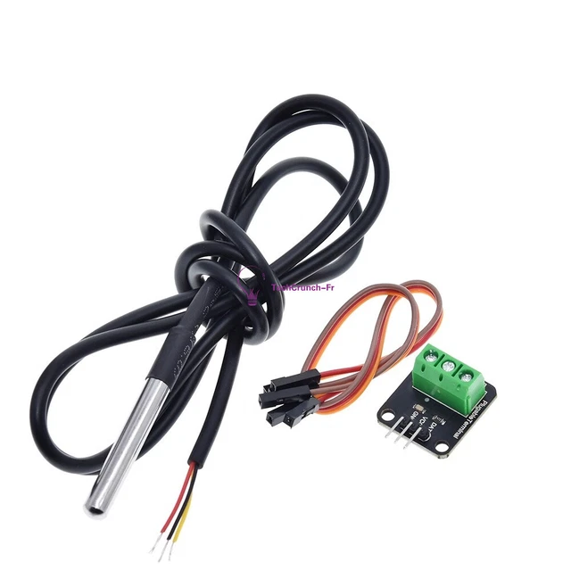 1X DS18B20 WATERPROOF Temperature Sensor Module Probe+Plugable Terminal ...
