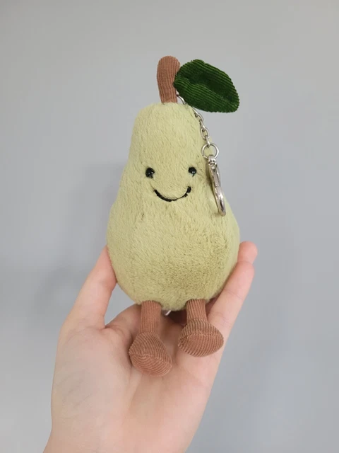 JELLYCAT AMUSEABLE PEAR Bag Charm Soft Toy Key Ring Retired £170.00 ...
