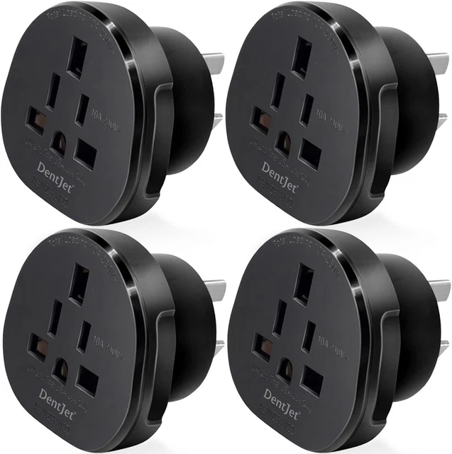 APPROVED TRAVEL ADAPTER Plug UK/JP/CA to AU/NZ - Pack of 4, Safe ...