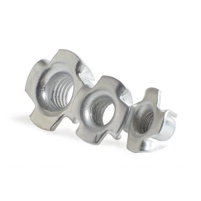 M6 M8 M10 T Nuts Four Pronged Tee Nuts Wood Furniture Captive Threaded ...