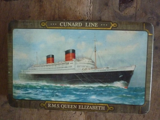 CUNARD LINE RMS Queen elyzabeth BOITE ANCIENNE EUR 45,00 - PicClick FR