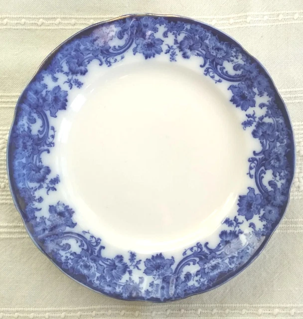 ROYAL DOULTON BURSLEM 'Melrose' Pattern Flow Blue Plate c.1890s £45.00 ...