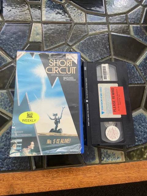 Short Circuit Vhs Video Tape Video Ezy Ex Rental Hard Case Short
