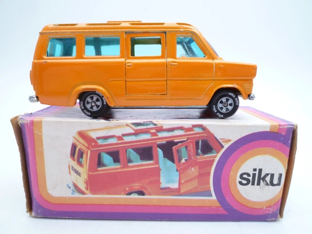 VINTAGE SIKU V334 FORD TRANSIT MK1 SCHOOL BUS IN ORIGINAL BOX 1970s £4. ...