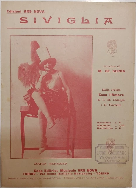 #9 SPARTITO Siviglia Maria Hermosa EUR 15,00 - PicClick IT