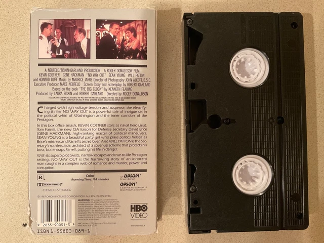 NO WAY OUT (VHS, 1988) Kevin Costner, Gene Hackman, Sean Young £4.44 ...