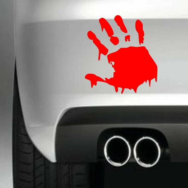 RED BLOOD HANDPRINT STICKER CAR WINDOW STICKER DECAL £3.99 - PicClick UK