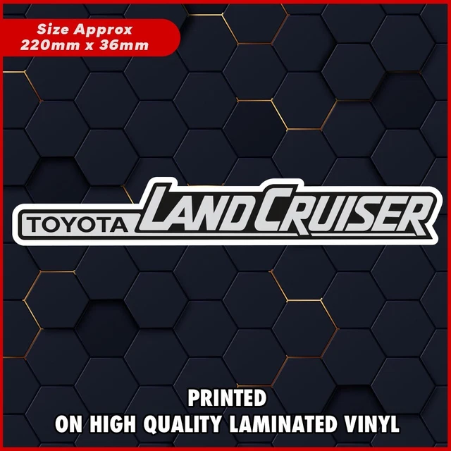 TOYOTA LAND CRUISER-STICKER-DECAL-LANDCRUISER 4X4 Offroad Man Cave ...