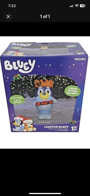 BLUEY W/ PRESENT 3.5 Ft Lighted Christmas Inflatable Yard Decor New In ...