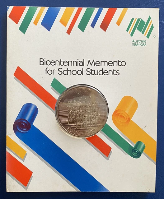 1988 AUSTRALIA BICENTENNIAL Memento For School Students Medal ...