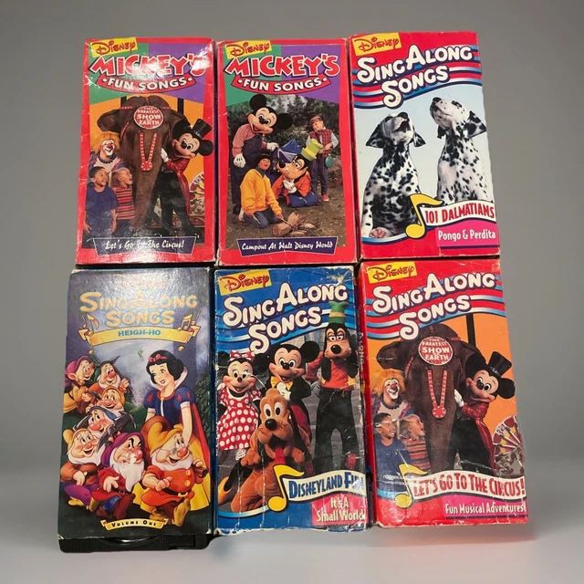 Disney Sing Along Songs Vintage Vhs Lot Of 6 Videos 16 84 Picclick Ca