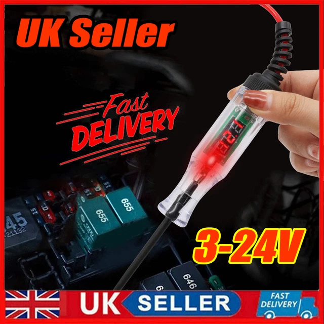 3-24V DIGITAL ELECTRIC Circuit LCD Tester Test Light Car Truck Voltage ...