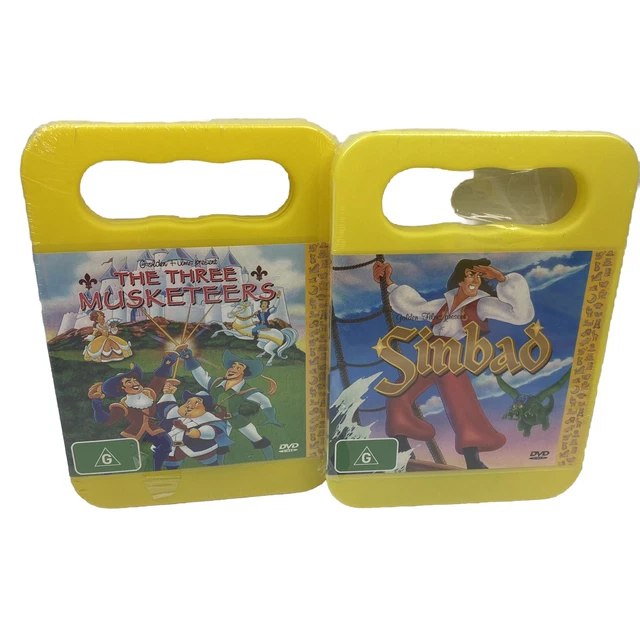 GOLDEN FILMS 2X DVD Sinbad, Three Musketeers Animated Children’s ...