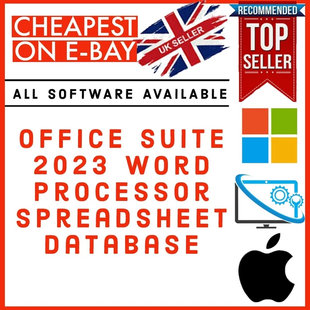 OFFICE SUITE 2023 Word Processor Spreadsheet Database DTP £4.99 - PicClick UK