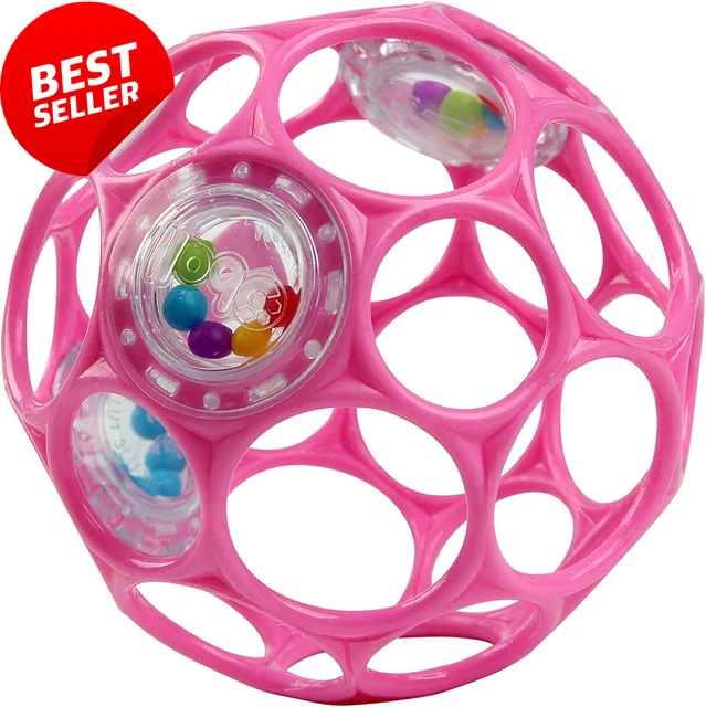 BABY EASY GRASP Rattle Ball BPA Free Newborn Infant Toy Pink 4 Inch $12 ...