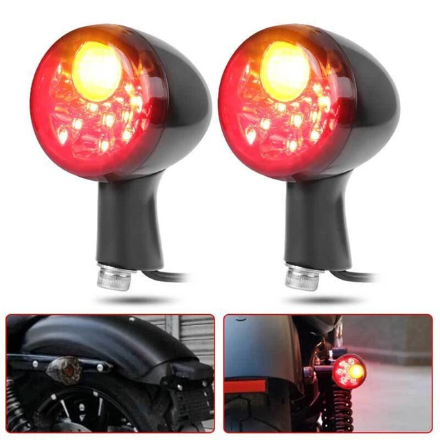 3-IN-1 REAR TURN Signals LED Light Fit For Harley-Davidson Sportster ...