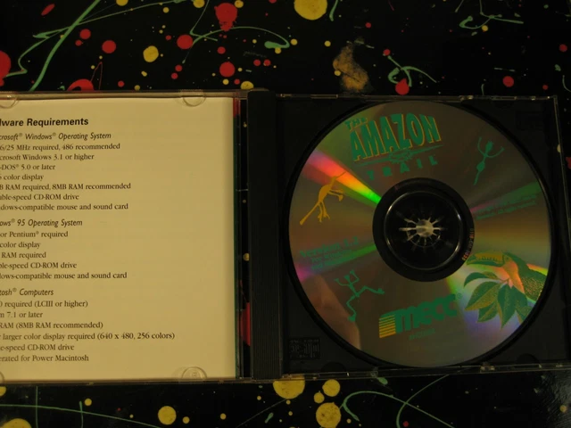 THE AMAZON TRAIL Classic MECC Windows 95 PC CD History Educational Game ...