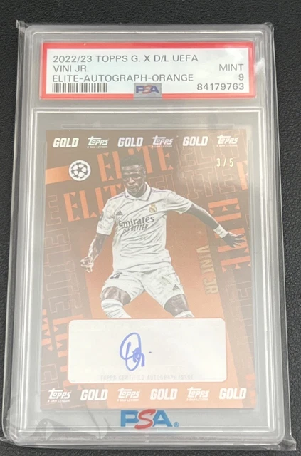 TOPPS GOLD ELITE Vinicius Vini Jr /5 Autograph Auto PSA 9 EUR 205,00 ...