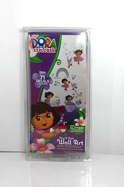 DORA THE EXPLORER Peel & Stick Wall Art Glitter Removable Decal ...