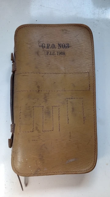 VINTAGE 1968 GPO No.3 P.I.C Leather Telephone Engineers Tool Wallet ...